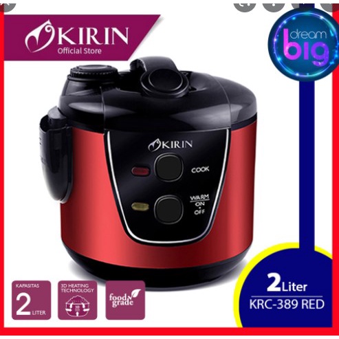 Jual Magic Com KIRIN KRC 389 red/gold 2 Liter | Shopee Indonesia