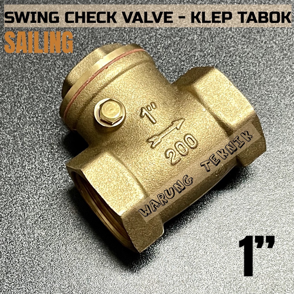 Jual SAILING SWING CHECK VALVE KLEP TABOK 1" 1 INCH TEBAL FULL KUNINGAN C6014 | Shopee Indonesia