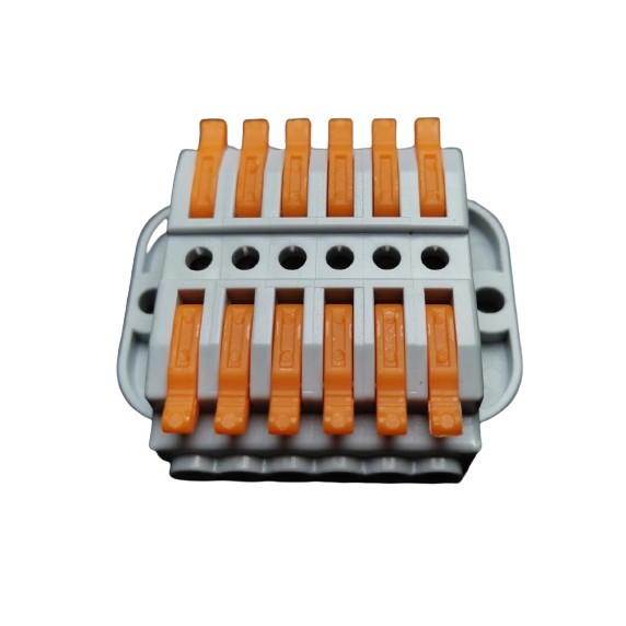 Jual Konektor Wago Connector 6pin ke 6pin penyambung kabel listrik KV223-6P KV223 6Pin ...