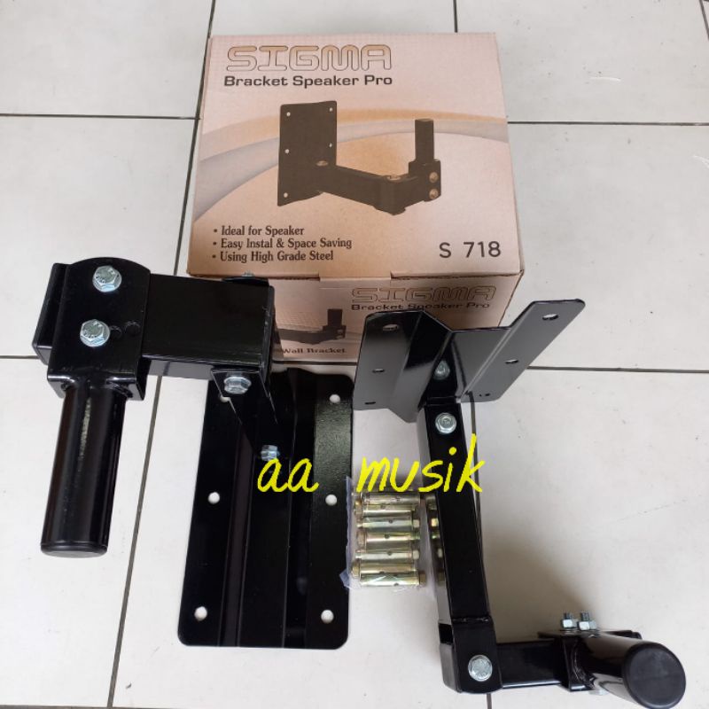 Jual BRACKET SPEAKER GANTUNG TEMBOK SIGMA 718 BAHAN BESI TEBAL SEPASANG ...