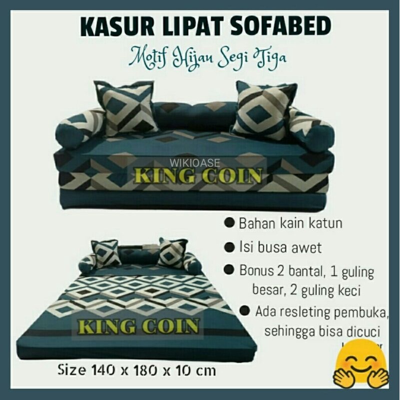 Jual Kasur Lipet Lantai Sofa Bed Minimalis Katun Busa Awet Murah ...