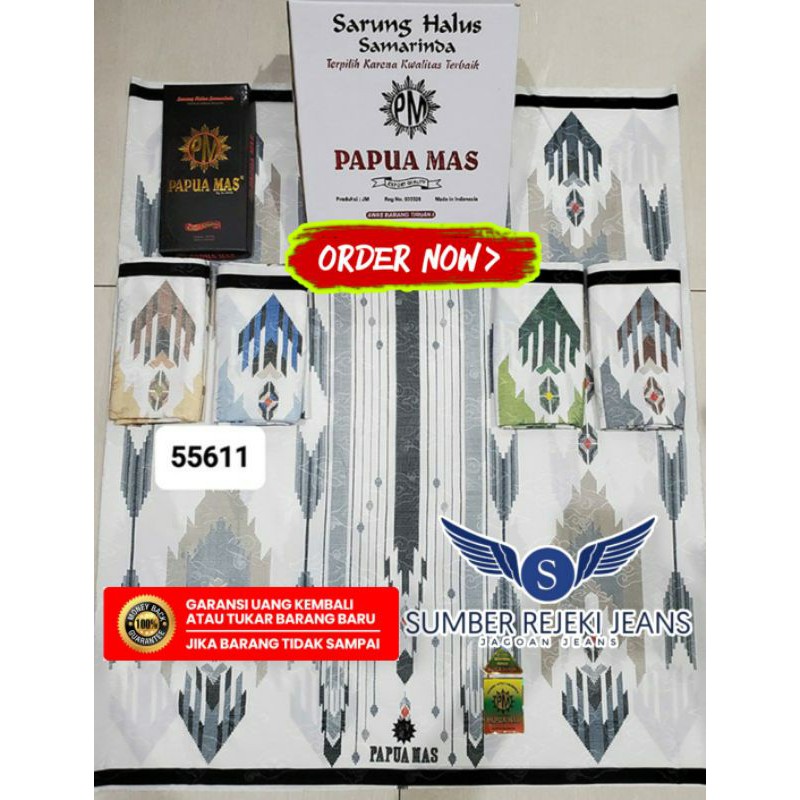 Jual SumberRejekiJeans - (BONUS DUS) Sarung PAPUA MAS PUTIH Halus ...