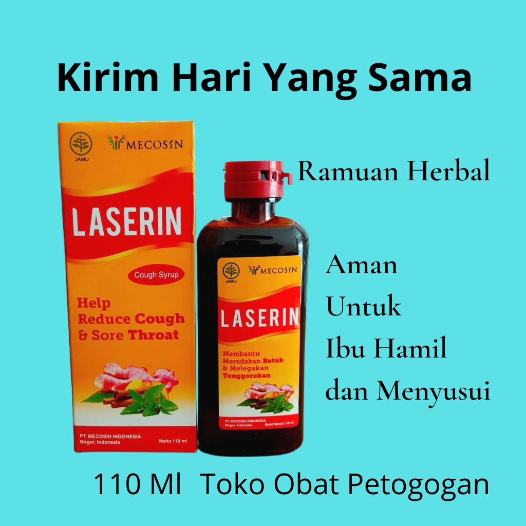 Jual Laserin Sirup Obat Batuk Herbal Aman Untuk Ibu Hamil dan Menyusui ...