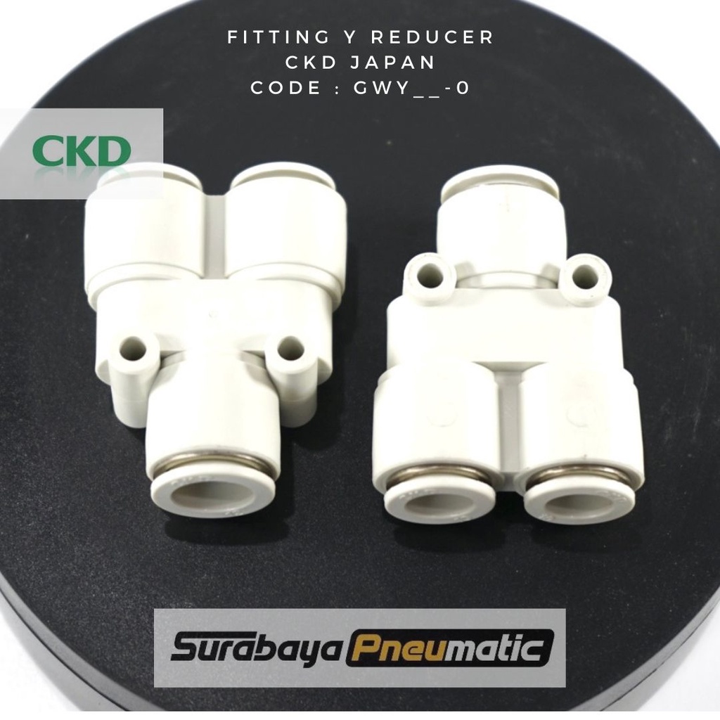 Jual CKD - Fitting Y Selang Reducer - GWY86-0 (OD8mmX6mmX6mm) - Japan ...