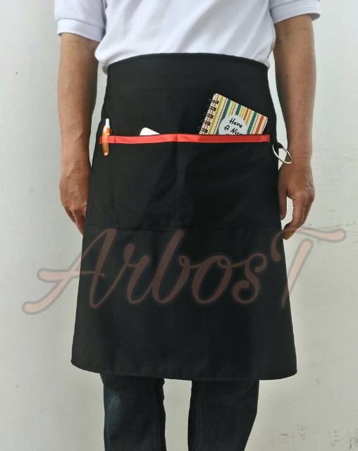 Jual Apron / Apron Setengah Badan Half Apron Celemek Pinggang waiters ...