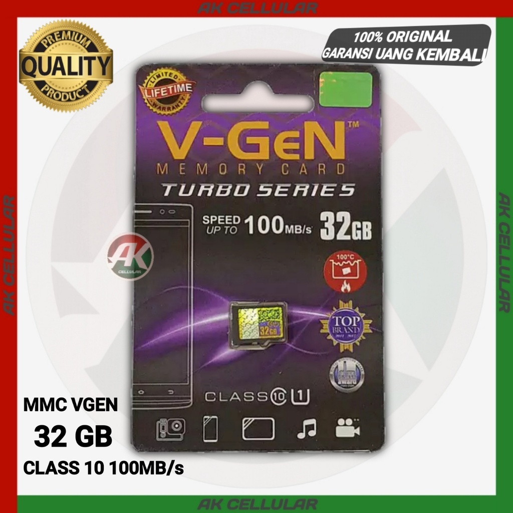 Jual Memory Card Vgen 8gb 16gb 32gb 64gb 128gb Class 6 Class 10 Mmc Memori Hp Sd Card Kartu ...