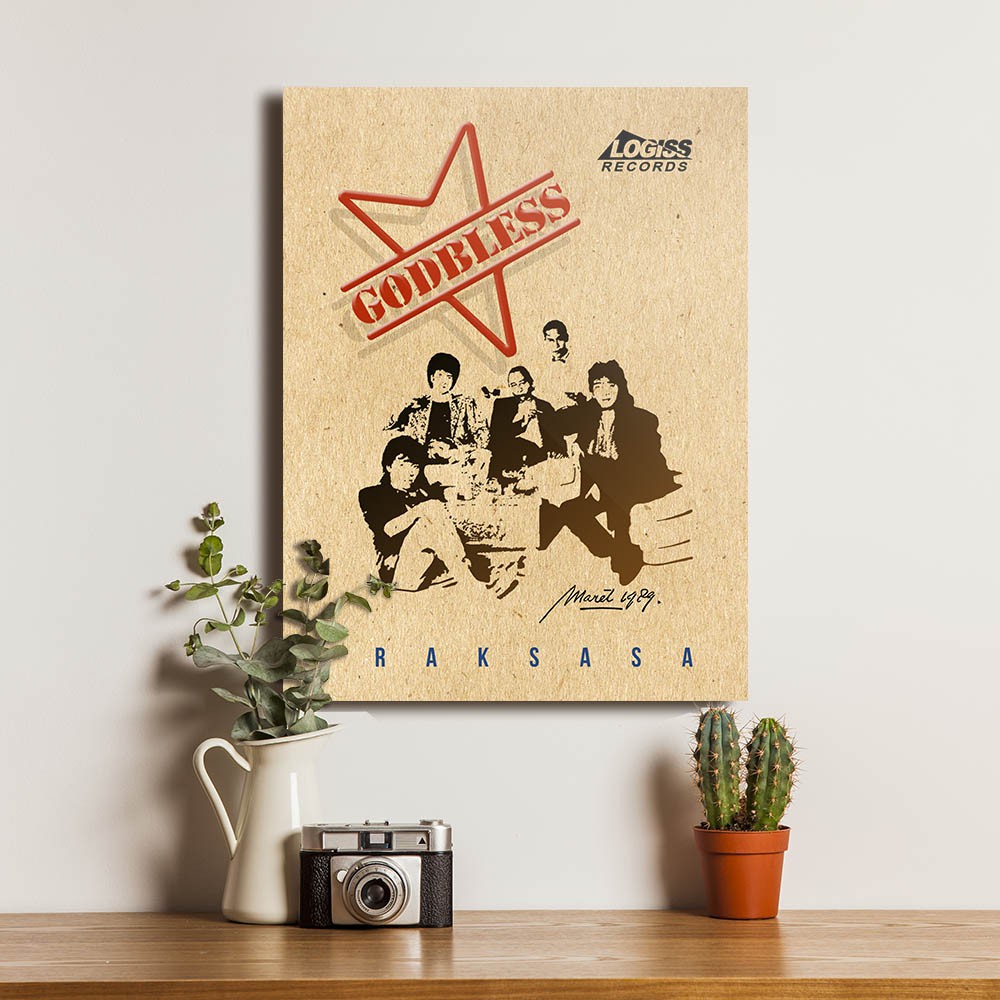 Jual God Bless Band Raksasa Poster Kayu Pajangan Dekorasi Dinding Rumah ...