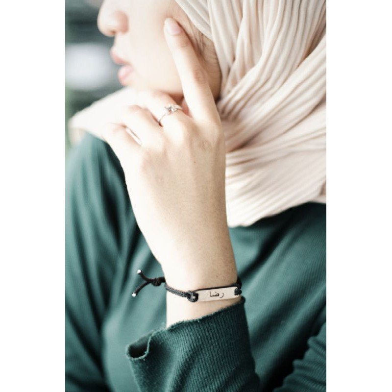 Jual Gelang custom Kulit Persegi Panjang - gelang nama, gelang couple ...