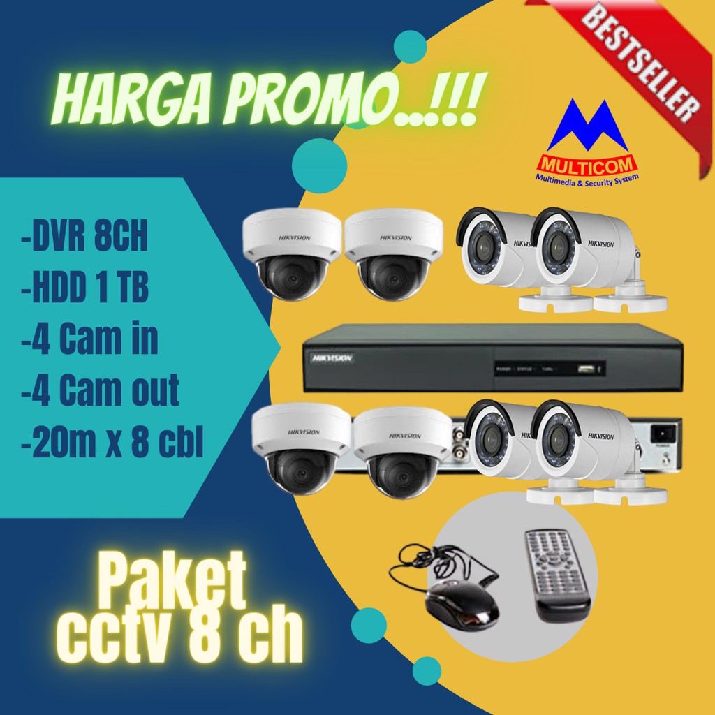 Jual Paket CCTV Batam 8ch/Multicom Batam | Shopee Indonesia