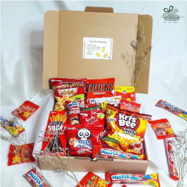 Jual RED SNACK BOX HEMAT + EKONOMIS HADIAH ULTAH ACARA DLL | Shopee ...