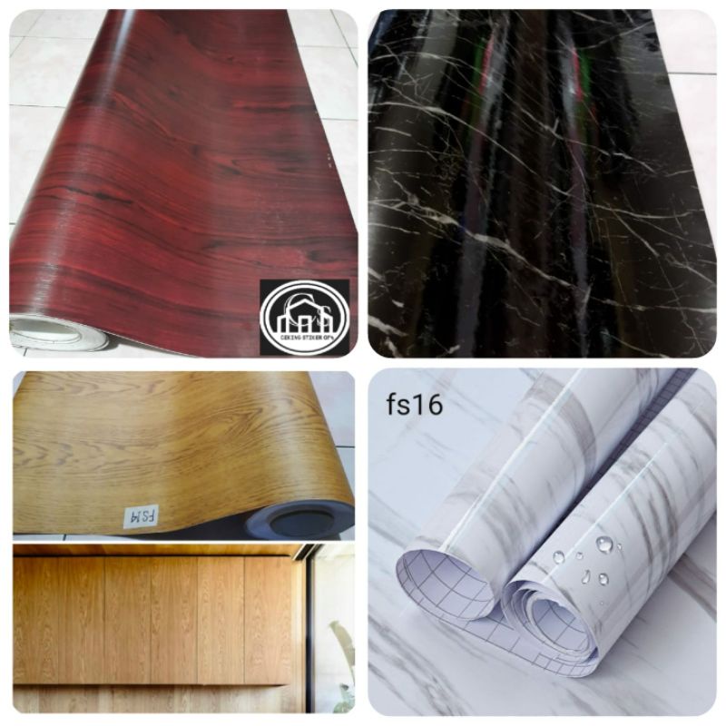 Jual wallpaper kayu/wall sticker kayu/sticker kayu /(BAHAN TEBAL)ASLI ...