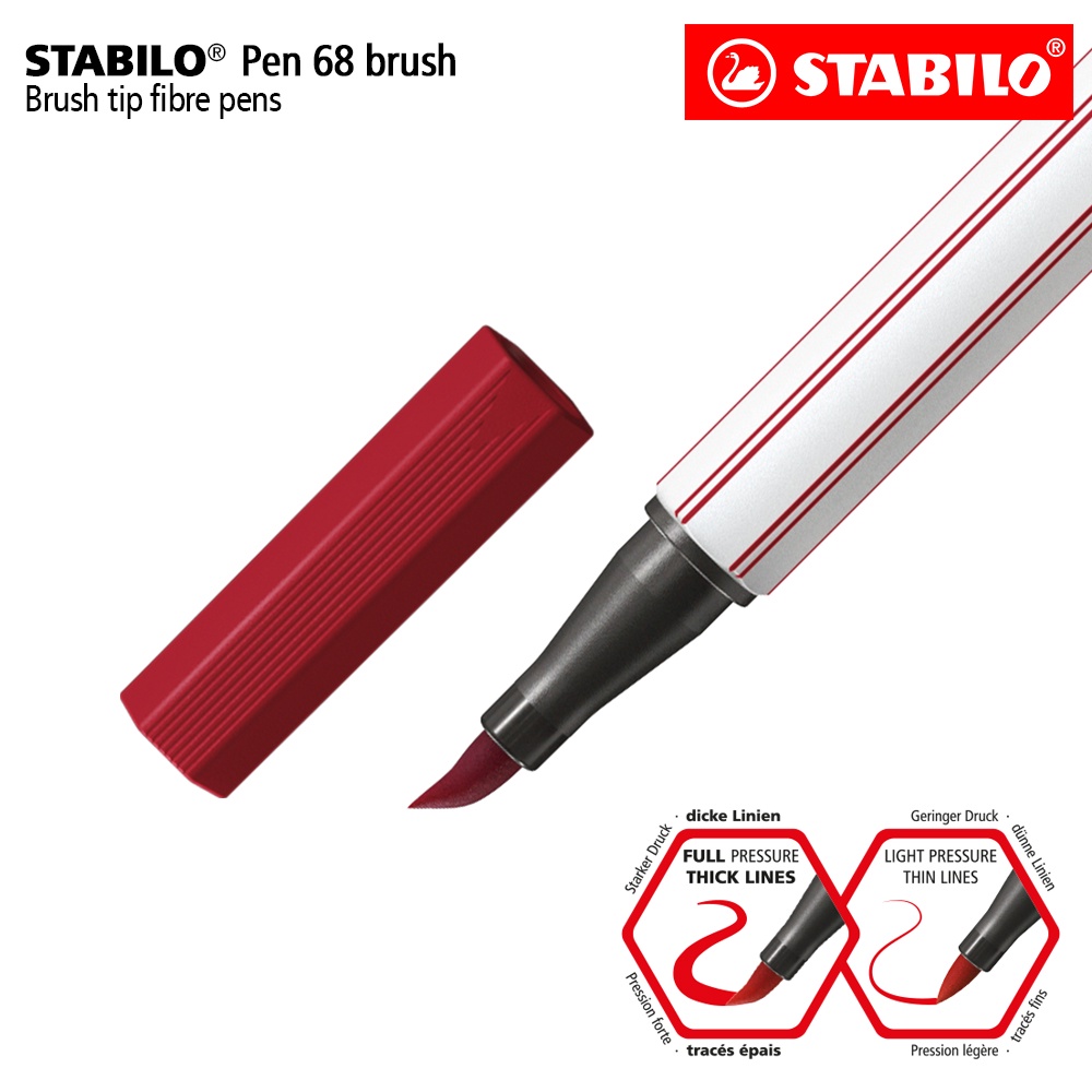 Jual STABILO Pen 68 Brush Untuk Lettering Journaling Spidol Warna Untuk ...