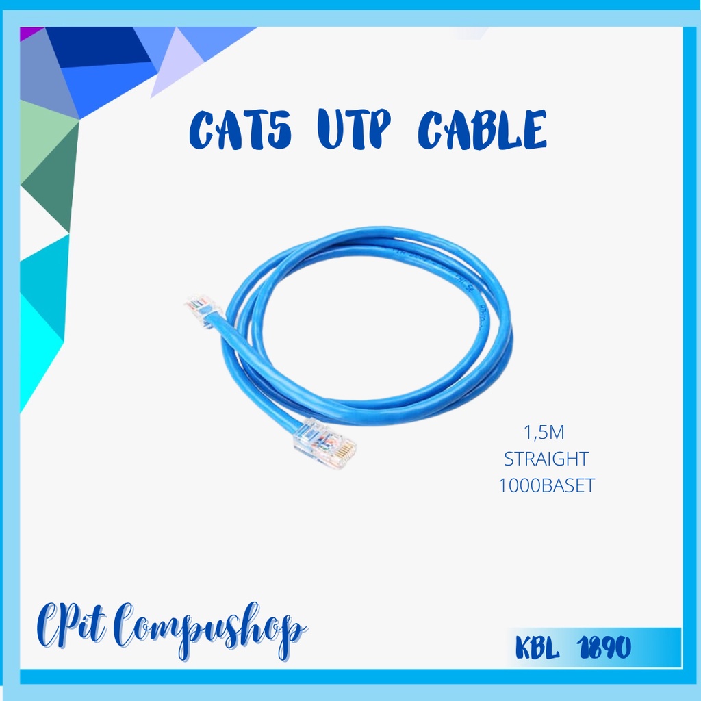 Jual Kabel Lan 1,5 Meter RJ45 Ethernet Cable | Shopee Indonesia