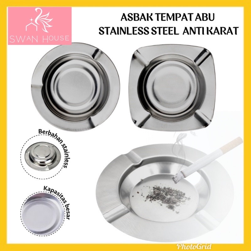 Jual Asbak rokok stainless asbak besi asbak bulat asbak murah SH AA24 ...