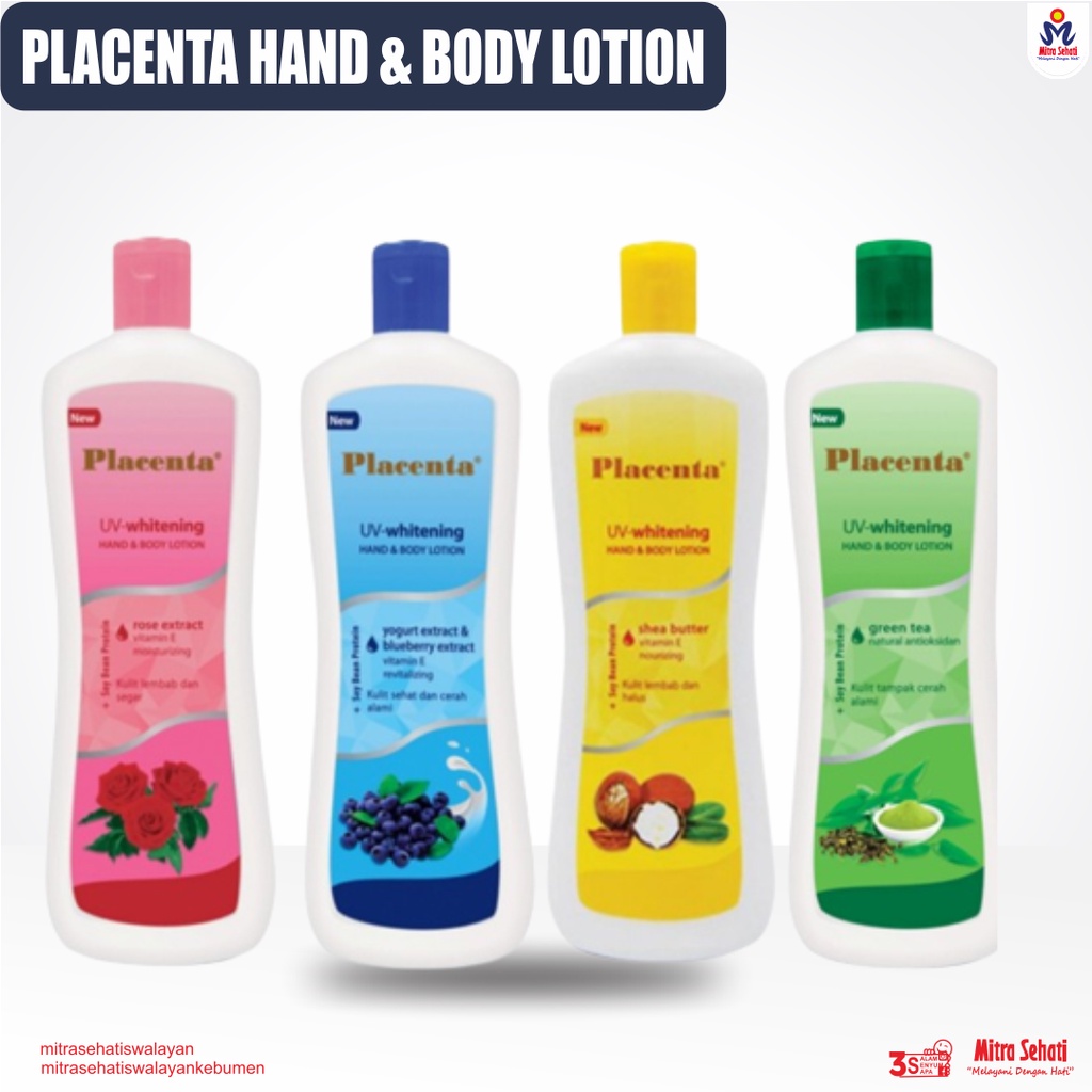 Jual PLACENTA HAND & BODY LOTION / BODY LOTION 500mL [ Mitra Sehati ...