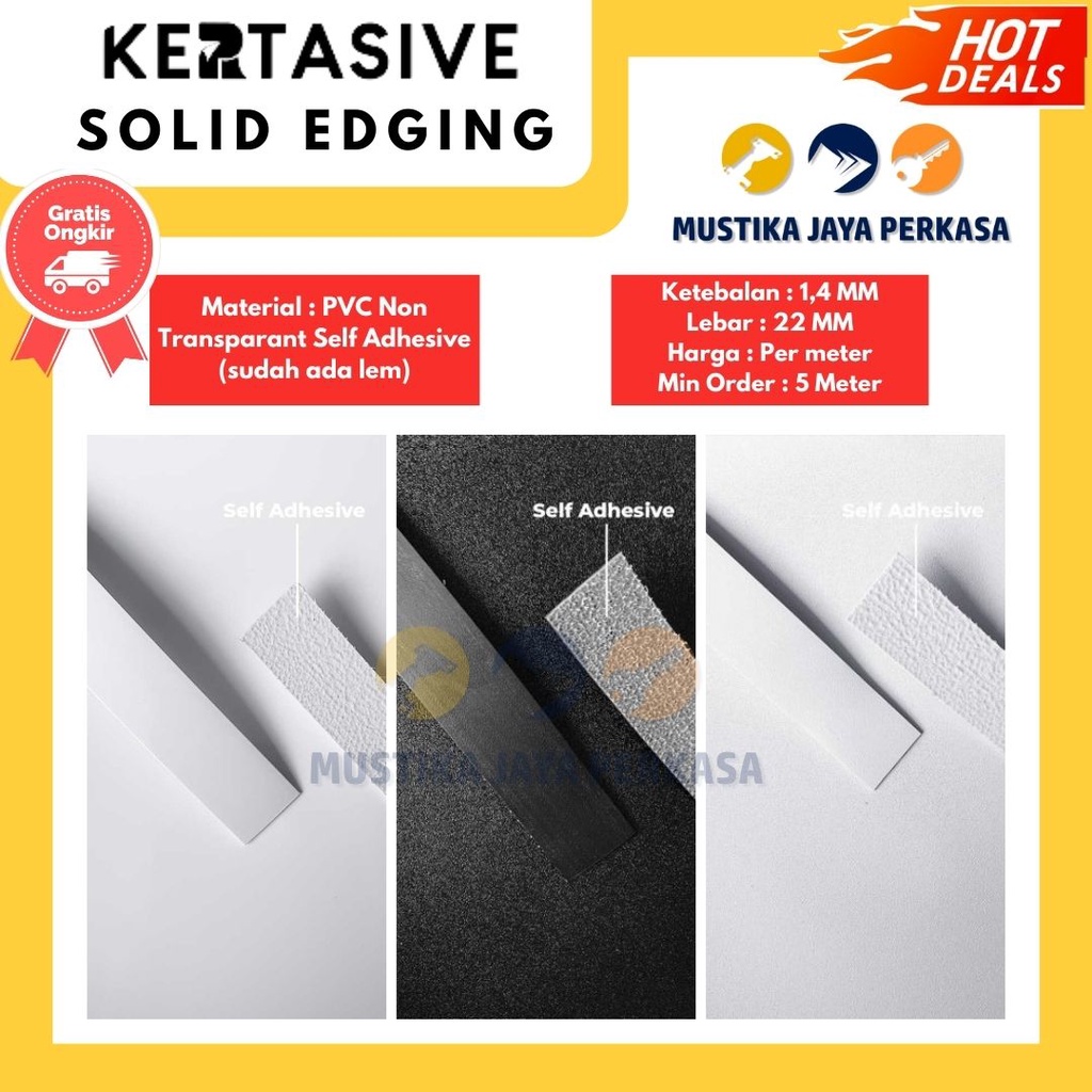 Jual Edging Kertasive Solid Edging PVC Interior Edging HPL List Meja ...