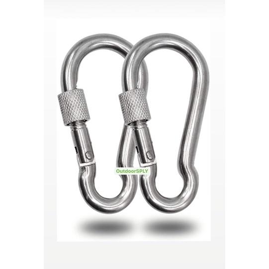 Jual Karabiner 10cm Snap Hook Lock Carabiner Stainless Galvanised Steel ...