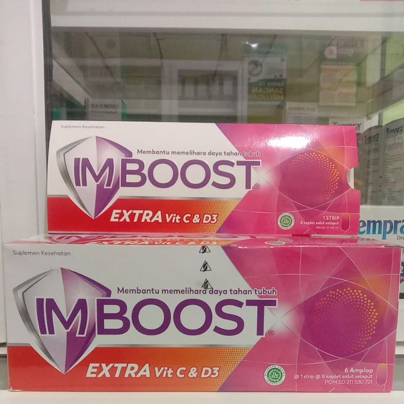 Jual Imboost Extra vit C dan D3 strip isi 8 tablet | Shopee Indonesia
