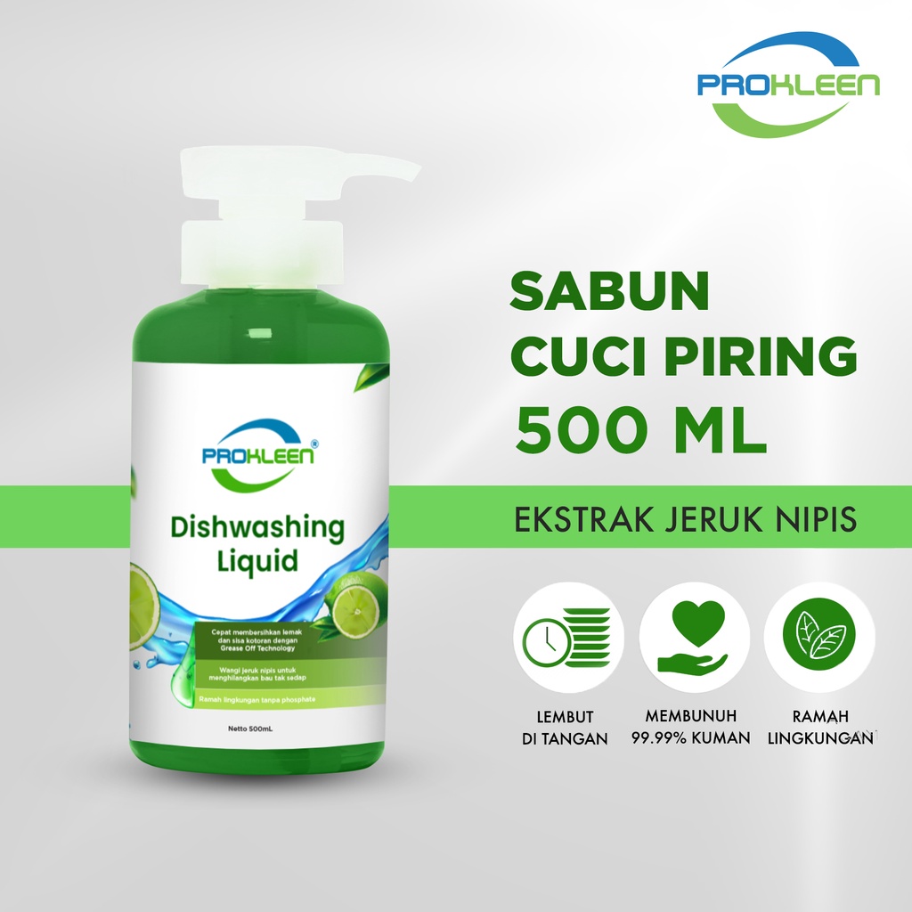 Jual PROKLEEN Dishwashing Liquid (Sabun Cuci Piring) 500mL | Shopee ...