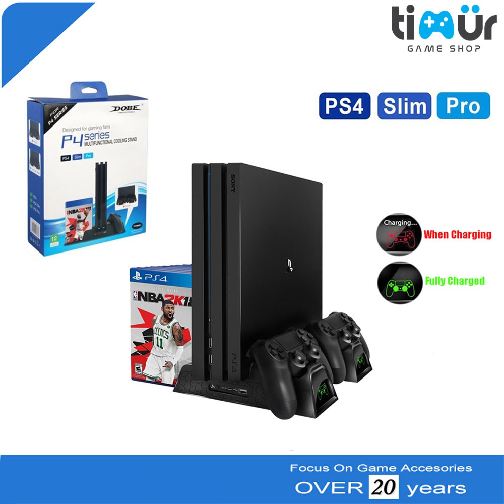 Jual Multifunctional Cooling Stand PS4 Fat Slim Pro Monitor Charging ...