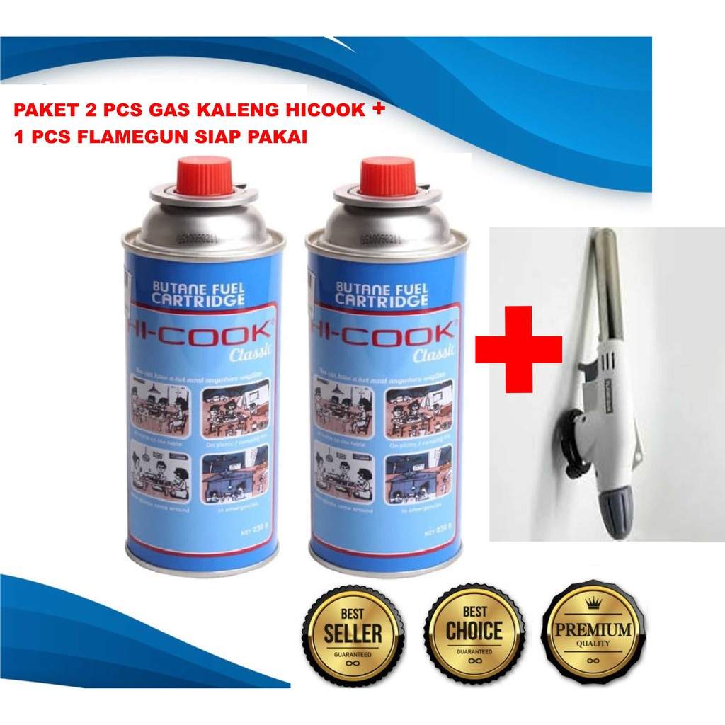 Jual TERMURAH Paket 2 gas kaleng & 1 pcs Torch Gas Flame Gun BLOW TORCH ...