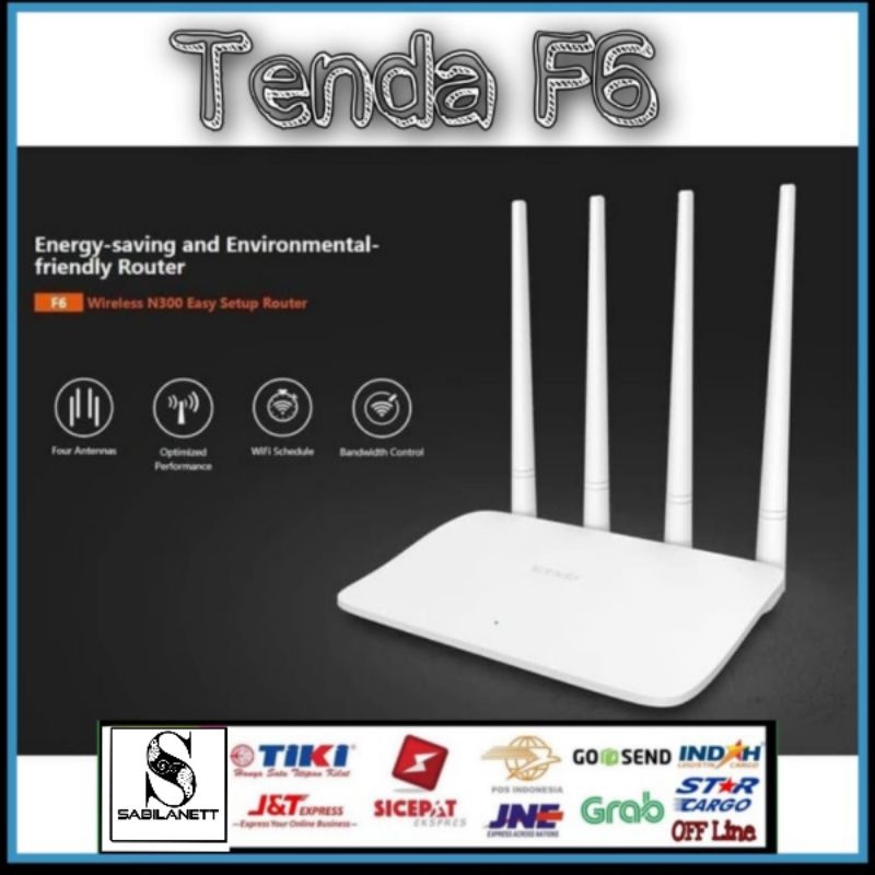 Jual Tenda F6 N300 Wireless Router 300Mbps 4 Antena AP Extender ...