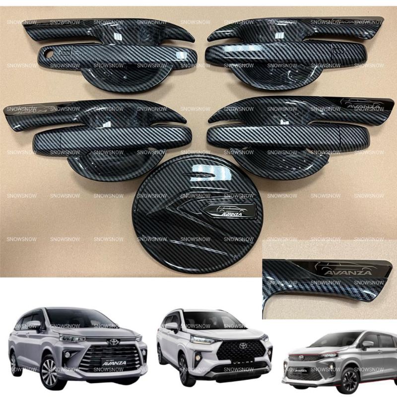 Jual Paket Outer Handle Tank Cover Avanza Xenia Veloz 2022 2023 2024 2025 UP GR SPORT Carbon ...