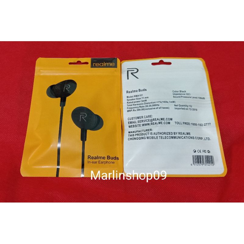 Jual REALME RMA103 - Headset REALME Pack Plastik Universal Semua HP MIC ...