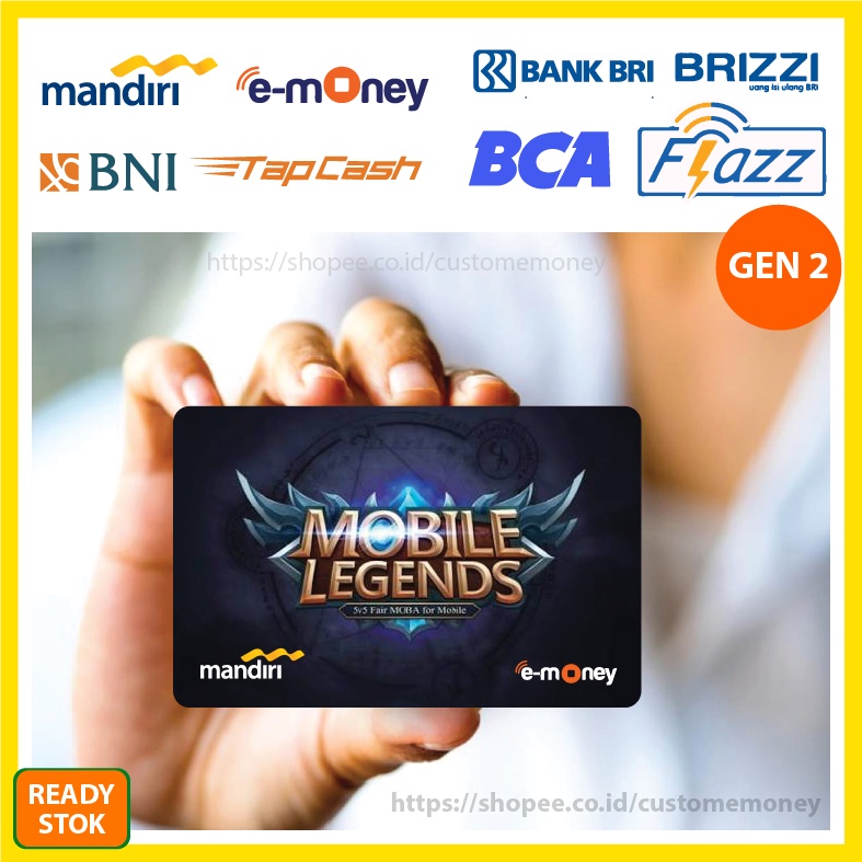 Jual KARTU EMONEY GAME MOBILE LEGENDS ETOLL E-MONEY MANDIRI FLAZZ BCA ...