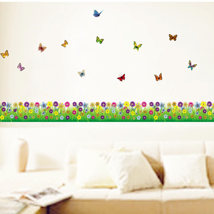 Jual RELIZA WALLSTICKER RUMPUT HIJAU BUNGA GREEN GRASS FLOWER STIKER ...