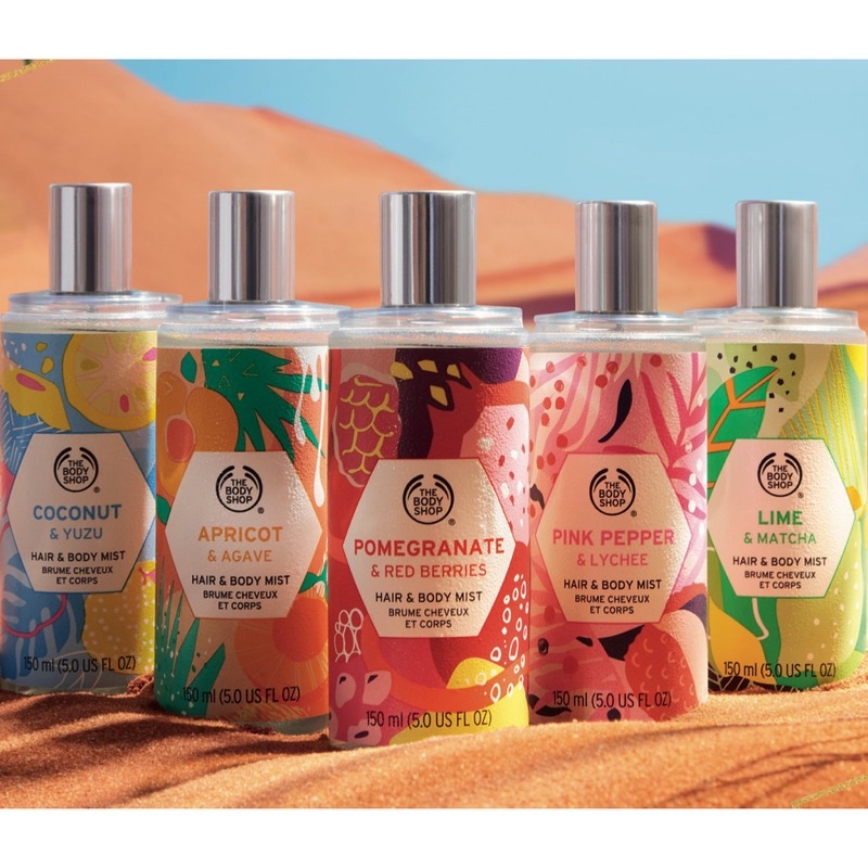 Jual (ORIGINAL) The Body Shop Hair & Body Mist Pink Papper Lychee Best ...