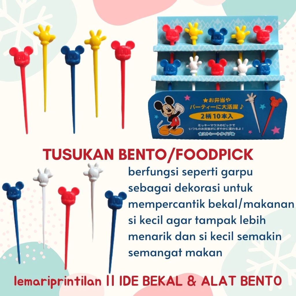 Jual LP Hiasan Bekal Tusukan Bento Peralatan Bento Alat Bento Food Pick ...