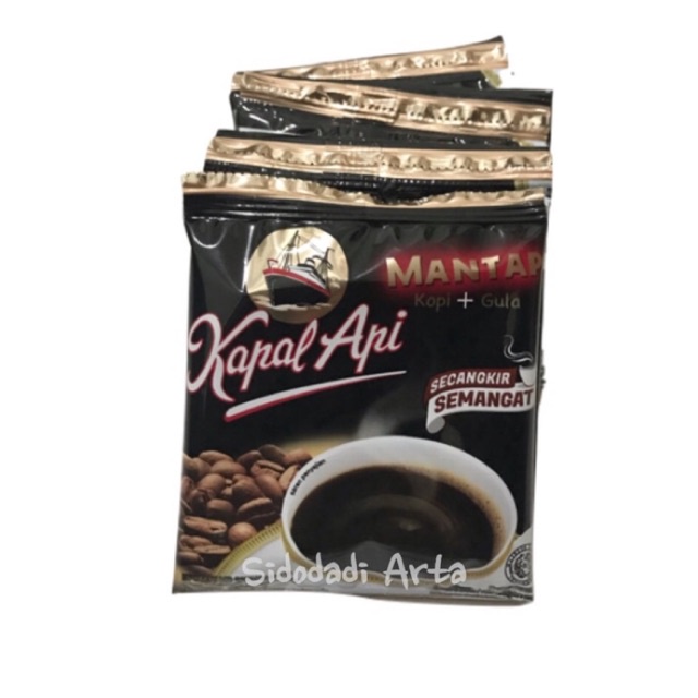 Jual Kapal Api Mantap Kopi+Gula - 1.Renteng (10.pcs x 25gr) | Shopee ...