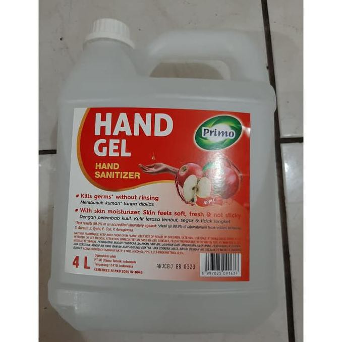 Jual 4 liter refill primo hand sanitizer ORIGINAL waspada corona ...