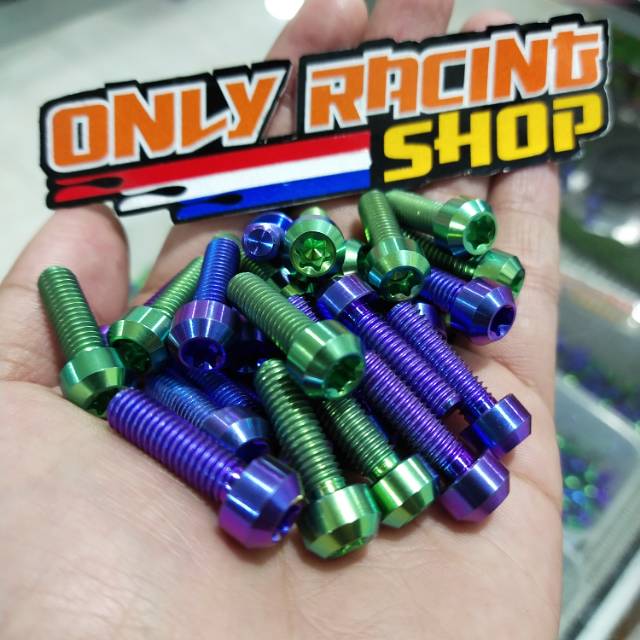 Jual BAUT TITANIUM M6X20 DRAT 10 L 2Cm | Shopee Indonesia