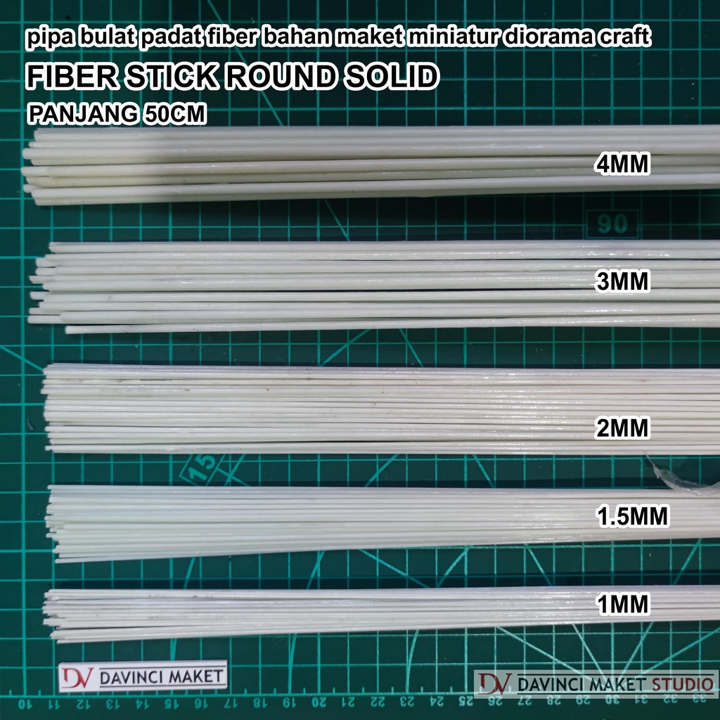 Jual Fiber Stick Round Solid - Batang Fiber Bulat Padat 1mm 2mm 3mm ...