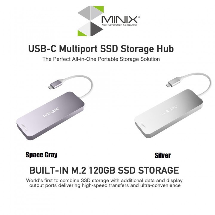 Jual MINIX NEO S1 - USB-C Multiport 120GB SSD Storage Hub for MacBook ...
