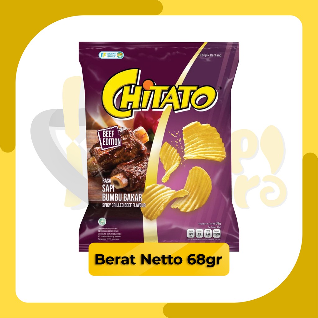 Jual Chitato Snack Keripik Kentang | Ayam Pedas| Sapi Bakar| Sambal ...