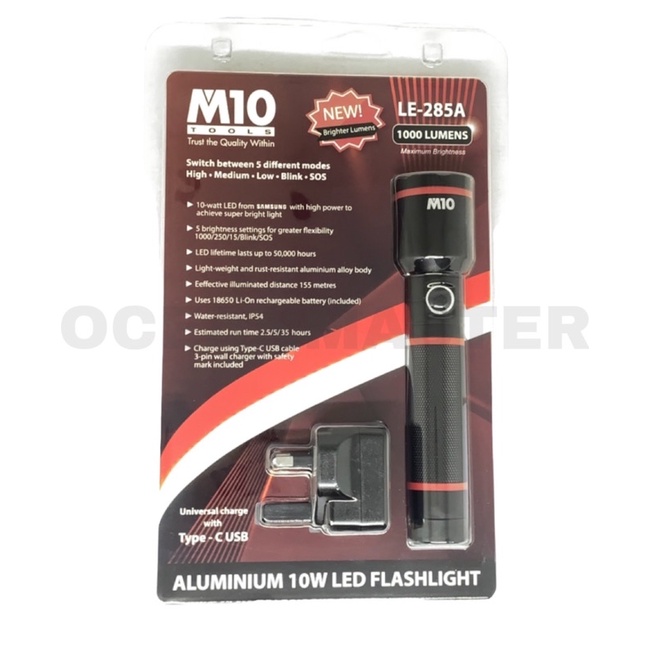Jual Flash Light M10 LE-285 / Senter LED M10 (hanya kirim sesama batam ...