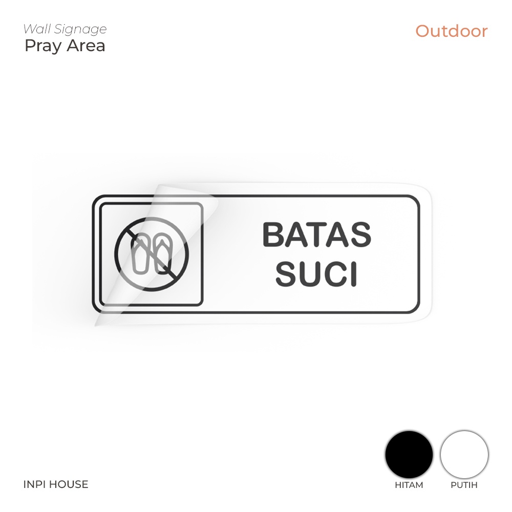 Jual sticker area mesjid - sticker batas suci - batas suci stiker ...
