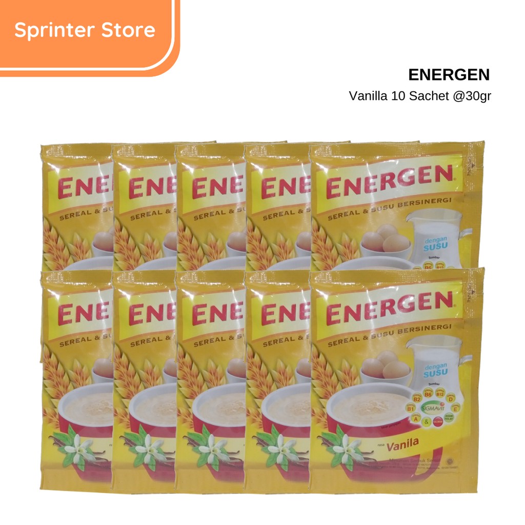 Jual Energen Sereal Vanilla isi 10 Sachet @ 30 gr - Kemasan Baru ...