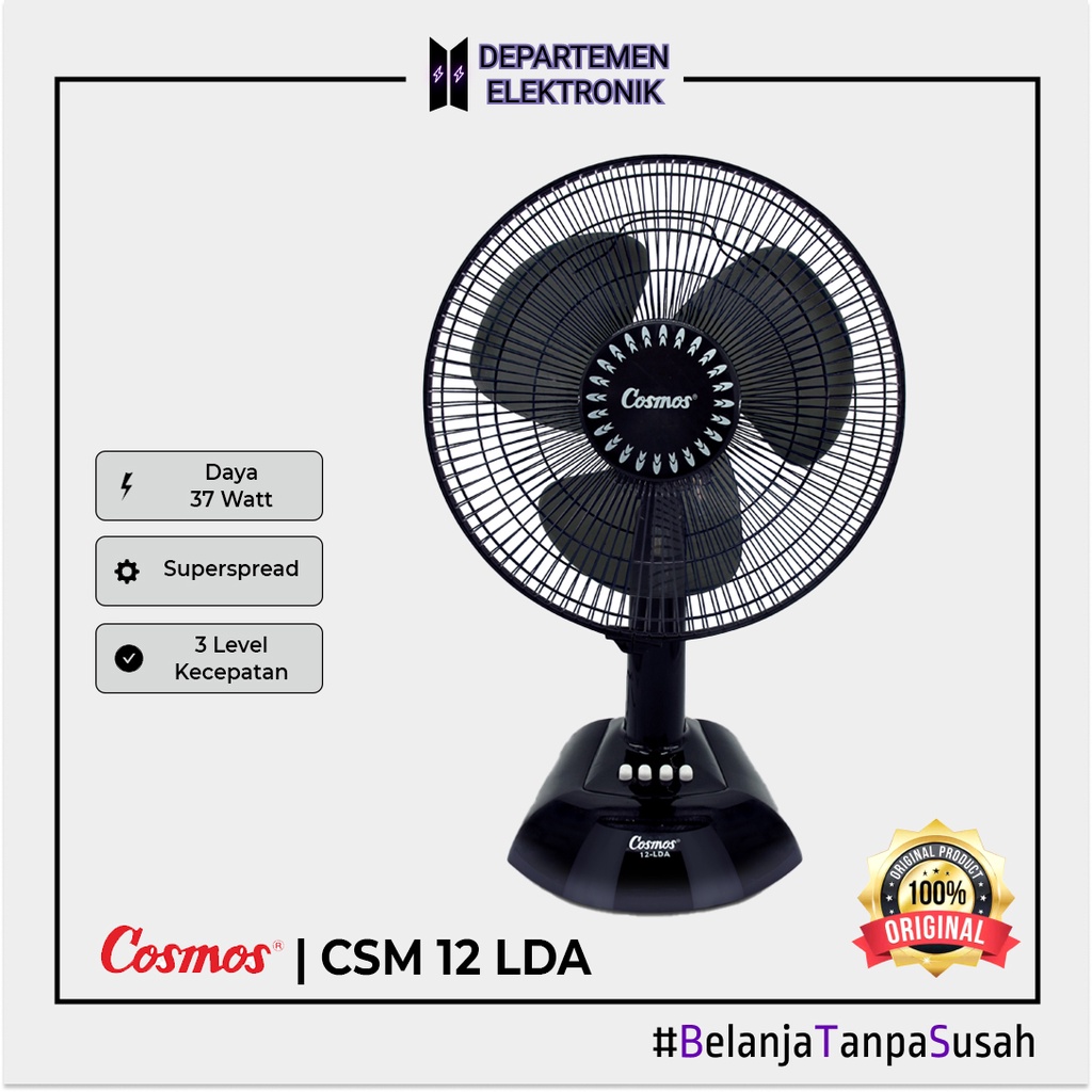 Jual KIPAS ANGIN MEJA / COSMOS DESK FAN 12 LDA | Shopee Indonesia