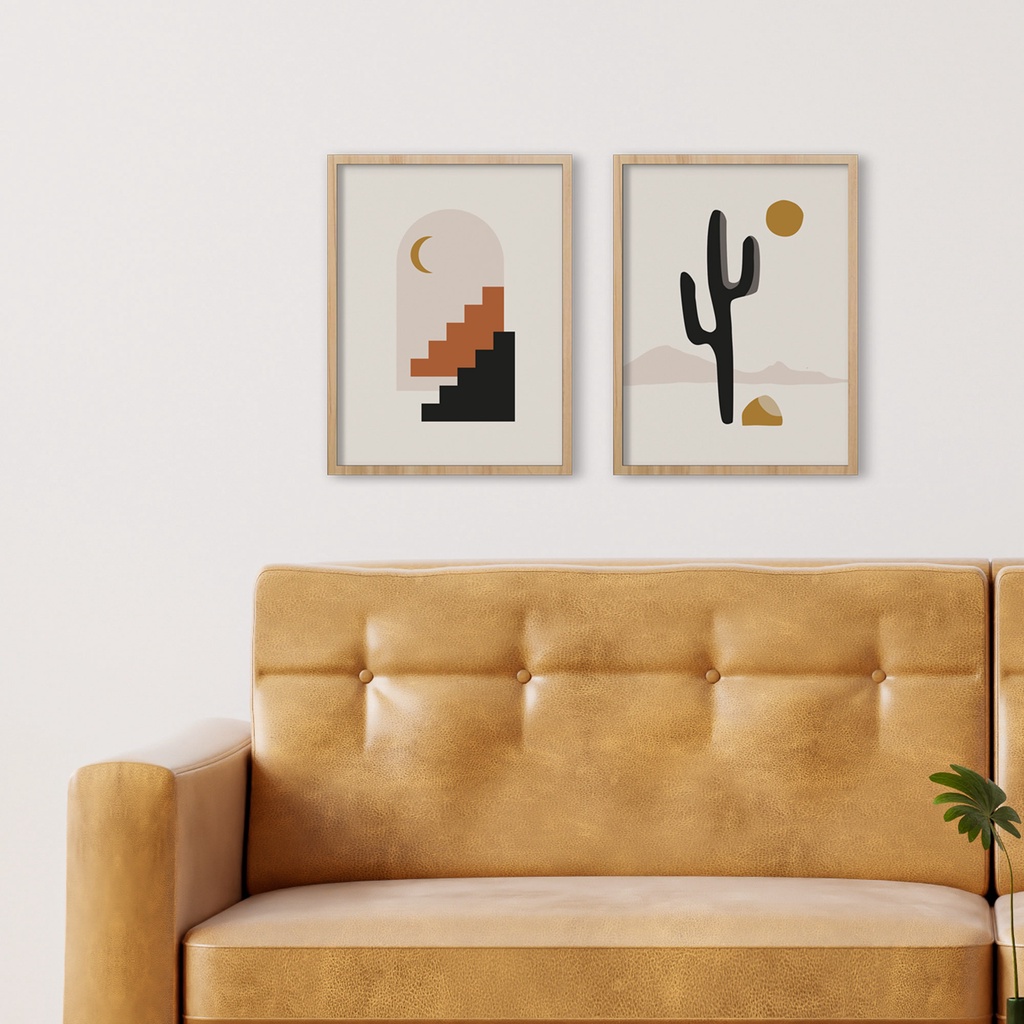 Jual Poster "Boho Style" Series + Premium Frame Kayu 30x40cm & 40x55cm ...