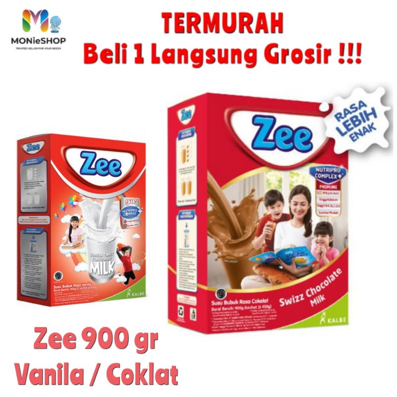 Jual ZEE Reguler 875gr 900 gram m Rasa Vanila Coklat / SUSU ZEE 900 ...