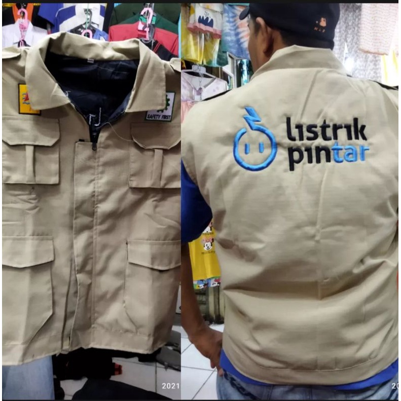 Jual Rompi PLN Listrik Pintar Safety | Full Bordir | Shopee Indonesia
