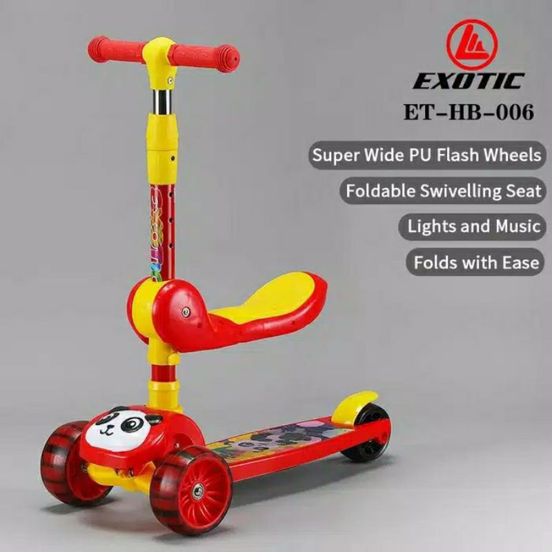 Jual SCOOTER EXOTIC HB203 HB006 HB206 HB207 OTOPED ANAK 3in1 PUSH BIKE ...
