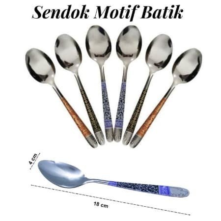 Jual Sendok Motif BATIK Sendok Makan Set isi 12 Pcs | Shopee Indonesia