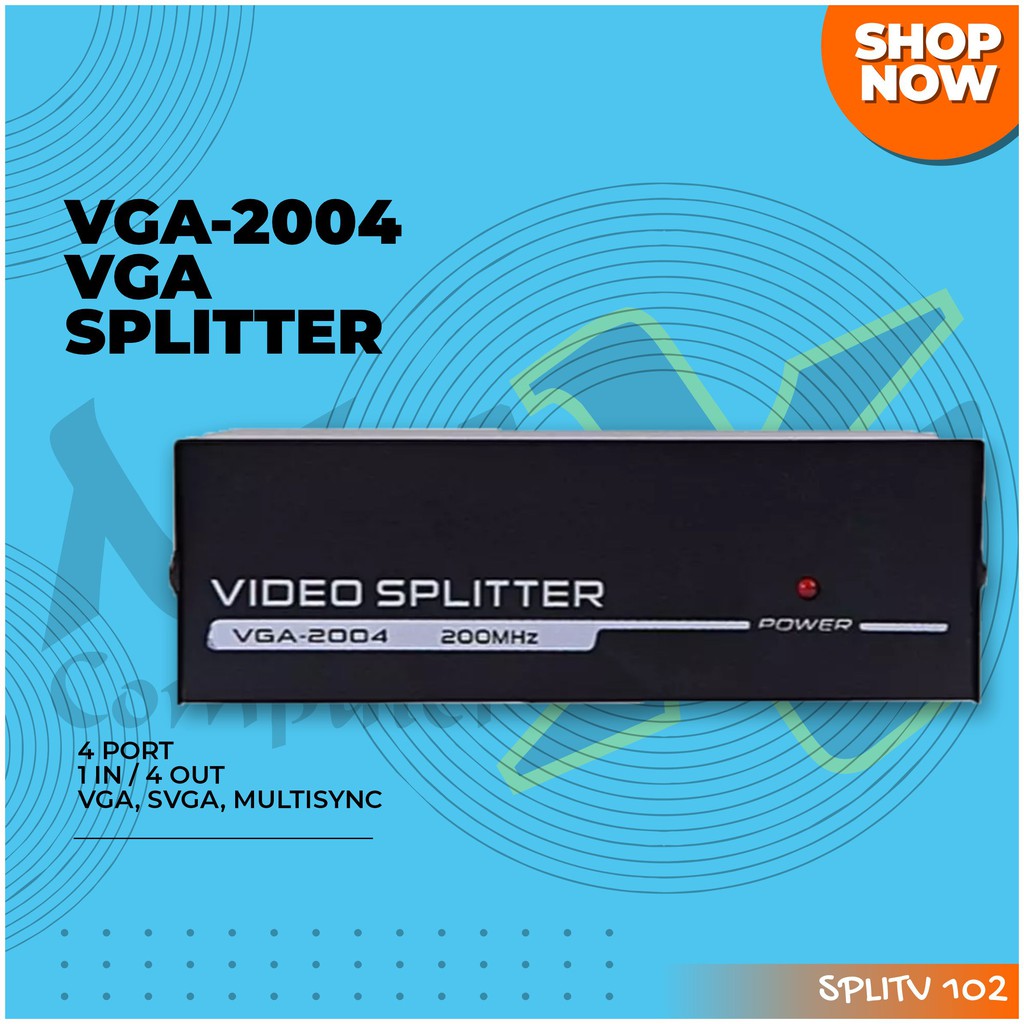 Jual VGA-2004 4 Port 1920X1440 LED indicator VGA Splitter | Shopee ...