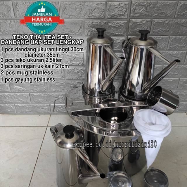 Jual Teko thai tea satu paket berkualitas - Teko thai tea 1 set - set ...
