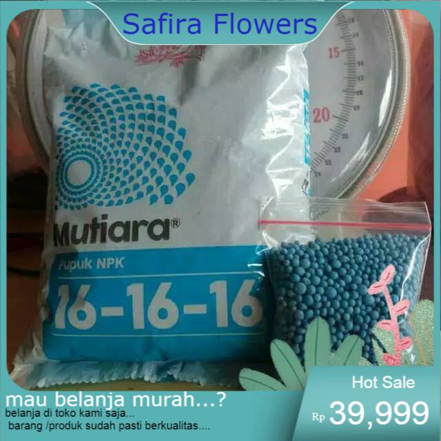 Jual Pupuk mutiara NPK kemasan plastik repack 200grms untuk segala ...